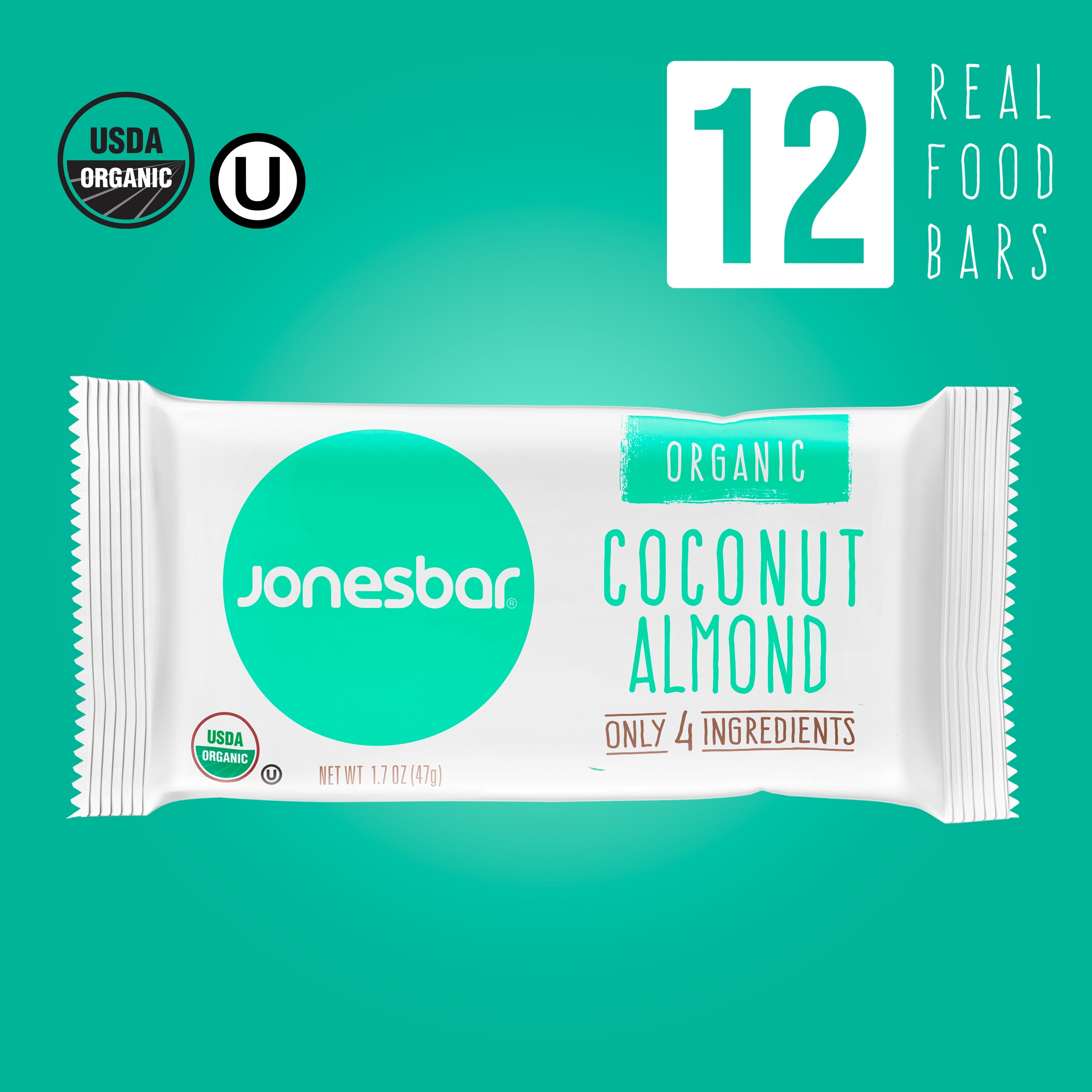 organic coconut almond energy bar | jonesbar