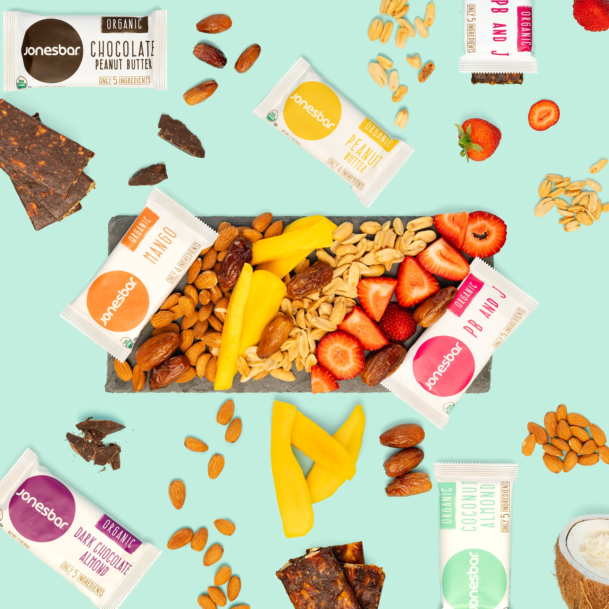 organic energy bar sample pack | jonesbar