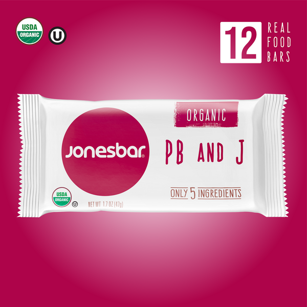 organic peanut butter and jelly energy bar | jonesbar