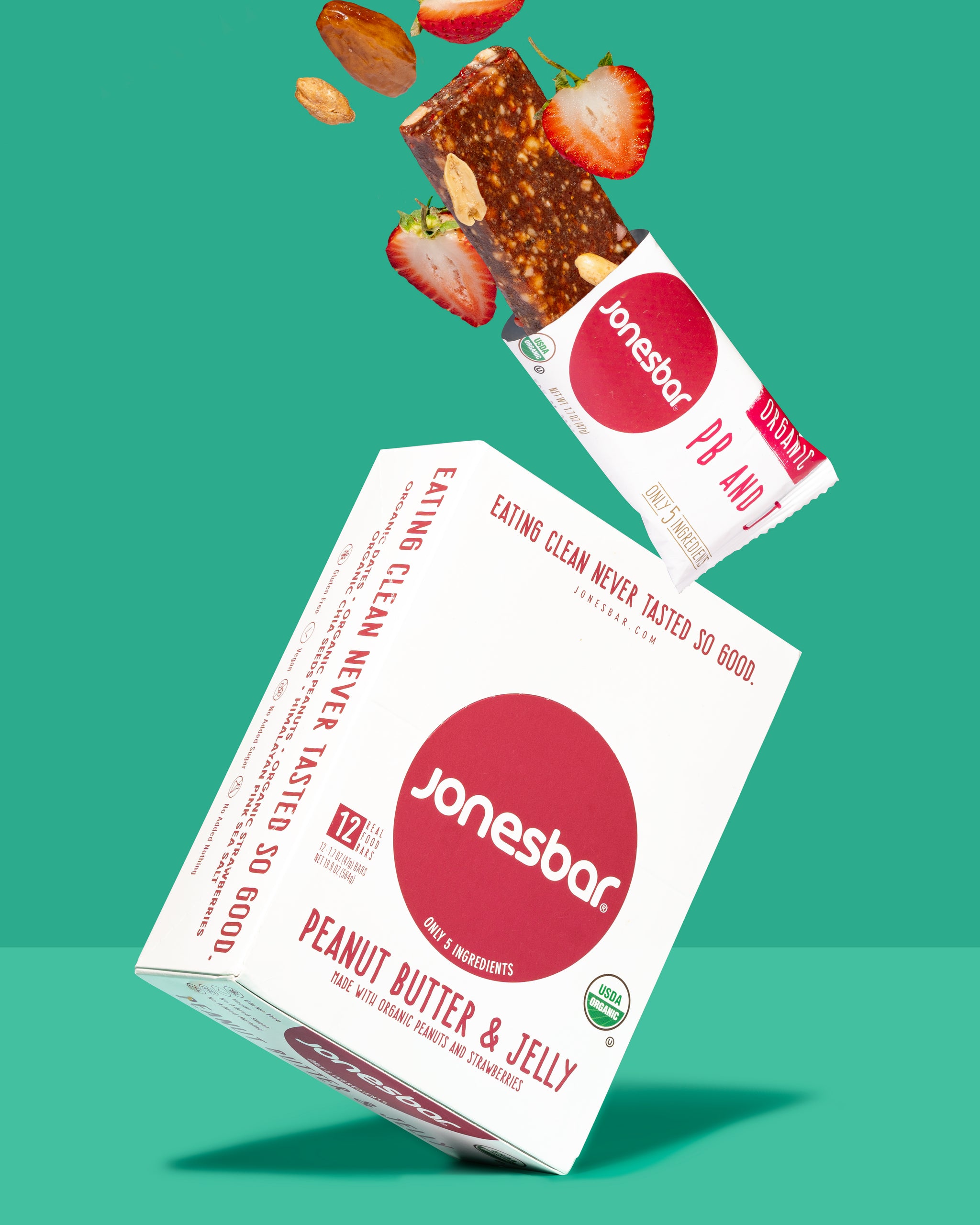 organic peanut butter and jelly energy bar | jonesbar